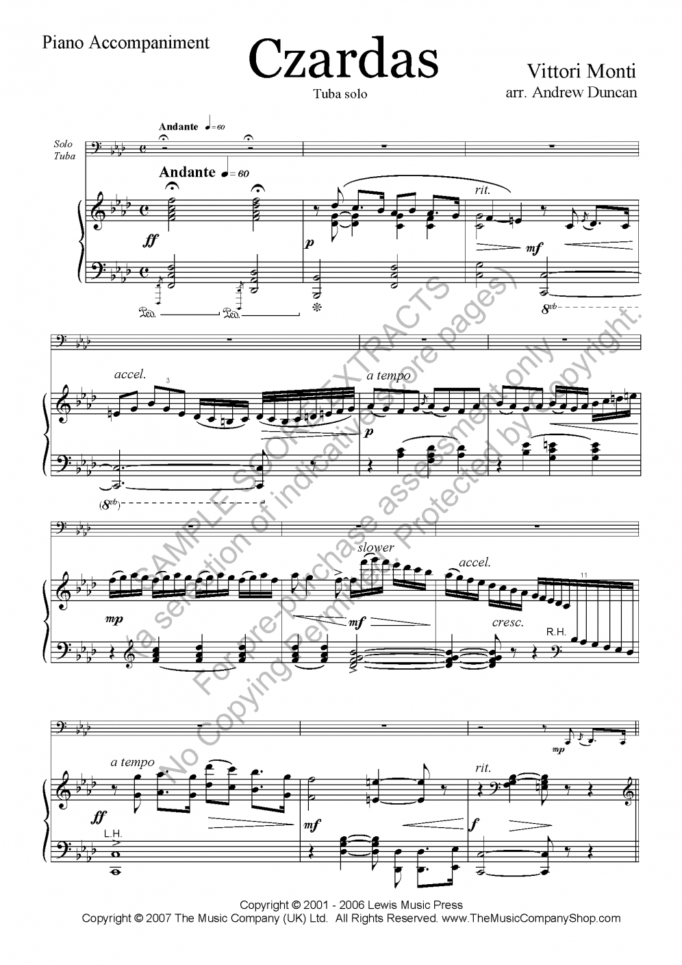 Czardas (Eb solo with piano) – The Music Company