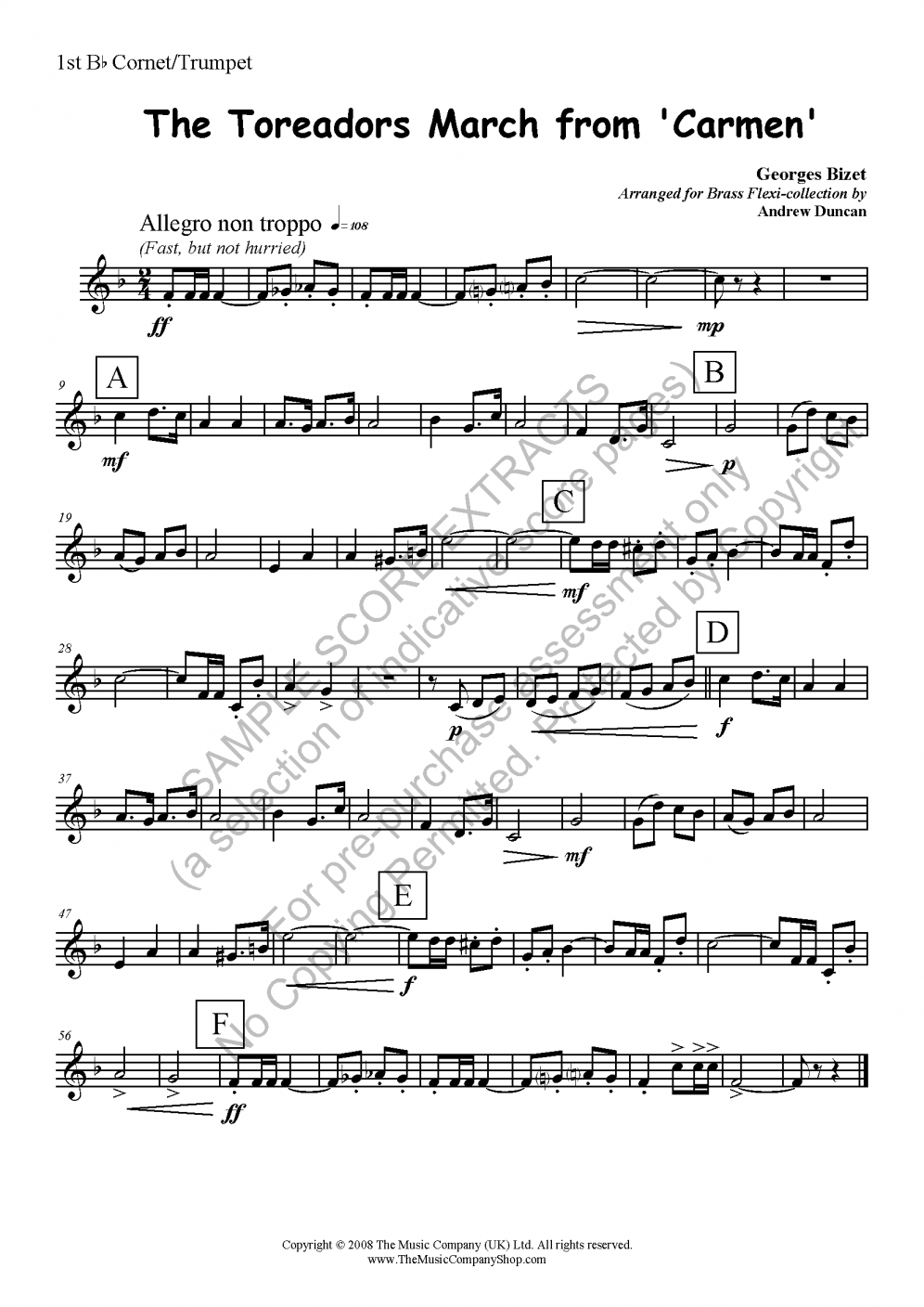 Toreador’s March from Carmen – The Music Company